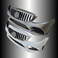 China Car Bumpers C350 2015-2019 for Benz C Class W205 C260 C300 Glossy Black Front Bumper Plastic in Red New Condition Replace/Repair for sale