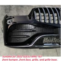 China For Mercedes-Benz 2020-2022 GLE53 AMG 167 Front Bumper Kit Plastic Body Parts Front Grille Chrome Clamp Grill Sensor Front Face for sale