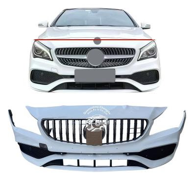 China Global Supplier AMG Style Front Bumper Lip Kit for Mercedes 2013-2023 CLA117 CLA45 CLA200 CLA220 CLA250 Bumper Cover for sale