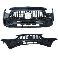 China Premium AMG Style Front Bumper Wrap Body Kit with Gloss Black Radiator Grille & Air Intakes for Mercedes W206 C350 C200 Facelift for sale