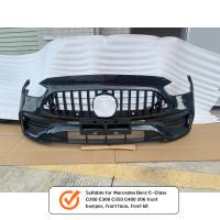 China Premium AMG Style Front Bumper Wrap Body Kit with Gloss Black Radiator Grille & Air Intakes for Mercedes W206 C350 C200 Facelift for sale