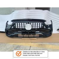 China Premium AMG Style Front Bumper Wrap Body Kit with Gloss Black Radiator Grille & Air Intakes for Mercedes W206 C350 C200 Facelift for sale
