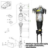 China For Volkswagen Touareg, for Porsche Cayenne and Audi Q7 2006-2010 Old Front air Suspension Shock Absorber 7L8616040D 95535840400 for sale
