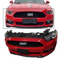 China Premium Open-Ended Red Front Bumper Assembly W/ Grille Fan Fog Lights - Direct Fit for Ford Mustang Front Bumper Assembly for sale