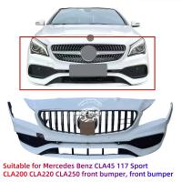 China Hot Sale Premium Original Front Bumper Assembly Kit with Plastic for Mercedes Benz CLA C117 Used Cars Body Kit Components for sale