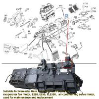 China Applicable to for Mercedes-Benz W211W219 Evaporation Box Fan Motor E280 E350 CLS350 air Conditioning Servo Motor OEM A2038201642 for sale