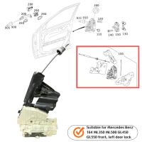 China For Mercedes-Benz 164 ML340, ML500, GL450, GL550: Front, Left Door Lock, Door Lock, Lock Catch, Locking Mechanism for sale