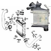China For Mercedes-Benz E-Class C-Class Engine Radiator High-Performance Cooling System Kit C200 C260 E300 - Radiator+Intercooler for sale