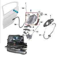 China Top Automatic Edition Manual Rear Left Auto Key Metal Lock Actuator Latch Turning Gear Noise Release Bolt Grid Door Locks for sale