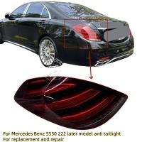 China For Mercedes Benz S-Class W222 LED Rear Tail Lights Brake A2229066904 Red Lens Blue Light Anti-Tail Used Product for sale