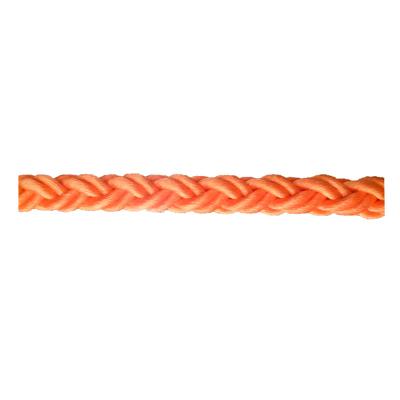 China Orange Plait PP Polypropylene Mooring Rope Eight Strand Durable For Fishing for sale