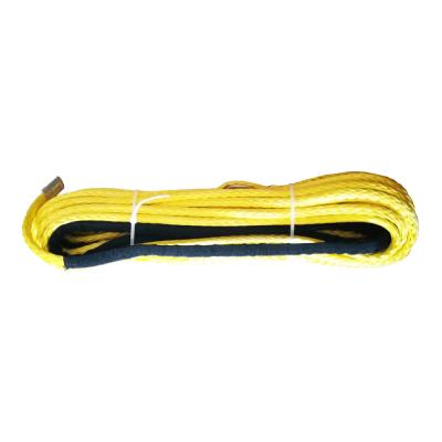 China 4x4 4WD SUV Synthetic Winch Rope Yellow 8mm X 30 Meters No Water Absorbtion for sale