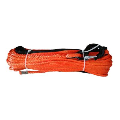 China 12mm X 30m Synthetic Winch Rope Suitable 12000 - 15000 Pound Capstan Various Colors for sale