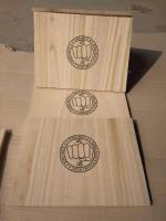 China Custom Logo Taekwondo Wooden Breaking Boards Natural Color Paulownia Wood for sale