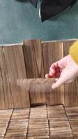 China 100mm-2440mm Length Wall Shelf Floating Shelf Storage Rack Burnt Paulownia Wood Board for sale