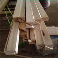 China Customized Size Paulownia Wood Strips for Decoration 18mm x 18mm Length 2500mm for sale