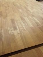 China Eco Friendly Glue Used Grade Carbonized Yellow Rubber Finger Joint Hardwood Board for sale