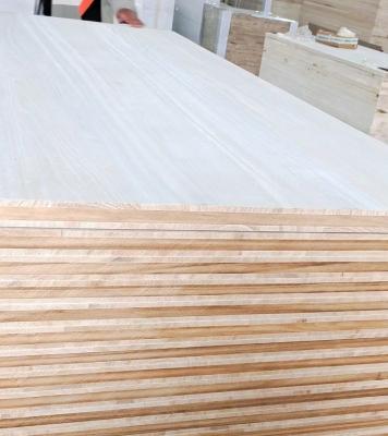 China Solid Three-Layer Paulownia Wood Board for Door Production Time 5-15 Days Natural Color for sale