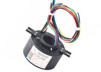 China 6x15A Industrial Slip Rings Inner Bore 38mm Through Hole One Side Cable Outlet for sale