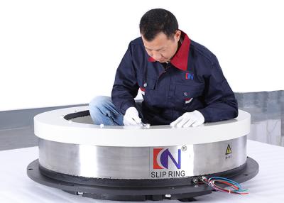 China Large Slip Ring Inner Bore 800mm 380VAC 24VDC Copper Graphite Contact 1-2rpm IP65 for sale