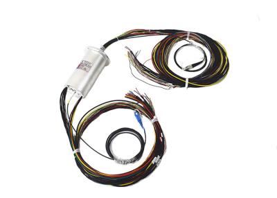 China Integrated Fiber Optic Rotary Joint 4 Circuits 12A 2 Circuits 2A 23 Signal 1 Channel FC SC IP54 for sale