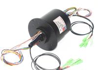 China MM Fiber Optical Rotary Joint 4 Channel SC APC Connector 100rpm Flange Mount Slip Ring for sale