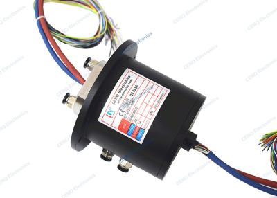 China Chemical Pharmacy Pneumatic Rotary Union 2 Channel Gas 6Bar 48 Signal Rings for sale