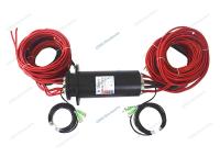China 4 Channel Fiber Optic Rotary Joint with 50A Power and 485 Signal IP67 for sale