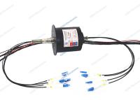 China IP51 Integrated Slip Ring 2 Circuits 10A 4 Channel Fiber Optic Rotary Joint for sale