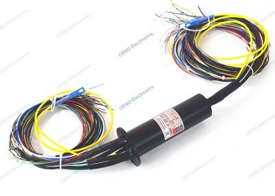 China Aluminum Alloy Integrated Slip Ring 8 Circuits 10A Power 30 Circuits Signal Fiber Optic Rotary Joint for sale