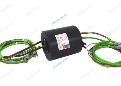 China 2 Channel Gigabit Ethernet Slip Ring 38.1mm Through Hole IP64 for Industrial Use for sale