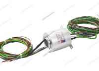 China 1000M Gigabit Ethernet Slip Ring 38.1mm Through Hole Precious Metal Contact 300rpm for sale