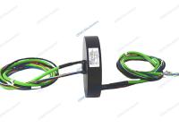 China PCN012-06P1-04S-01EG Ultra-Thin Pancake Slip Ring with 1000M Ethernet, 6×5A Power Circuits, Ø12.7mm Through Hole for sale