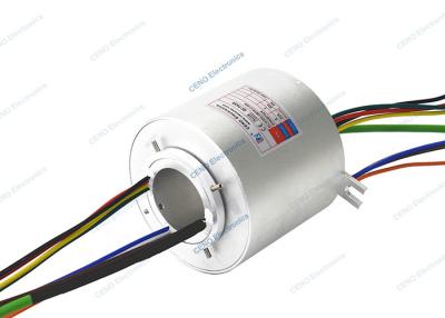 China OEM Megabit Ethernet Slip Ring Through Hole 50mm 8 Circuits 32A 100M Signal for sale