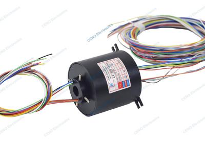 China High Speed Slip Ring 3000rpm 12 Circuits Through Hole for Industrial Automation for sale