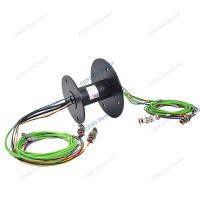China Integrated Gigabit Ethernet Slip Ring 25.4mm ID Flange Mount for Industrial Systems for sale