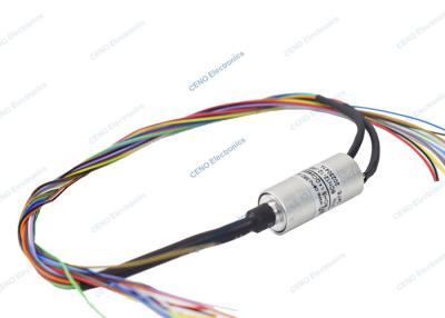 China Miniature Capsule Slip Ring 12mm 12 Circuits 2A IP65 for Automatic Rotation Systems for sale