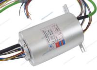 China Ethernet Signal Slip Ring 6 Circuits 0-380V AC DC Through Hole 25.4mm Industrial Collector for sale