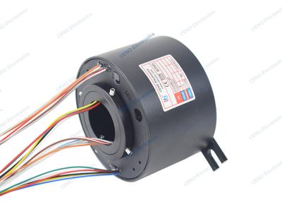 China IP54 Hollow Shaft Slip Ring Through Hole ID 35mm 12 Circuits 6A Electrical Collector for sale