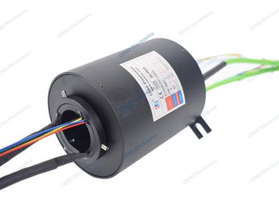 China 0-10rpm Signal Slip Ring 2 Group Gigabit Ethernet 38mm ID Industrial for sale