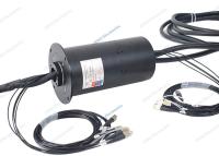 China Industry Fiber Optic Rotary Joint Design Integrated Slip Ring With FORJ for sale