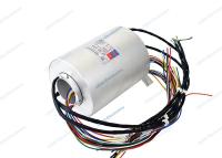 China Power Encoder Integrated Slip Ring 50mm Through Hole Rotary Electrical Joint 15 Circuits for sale
