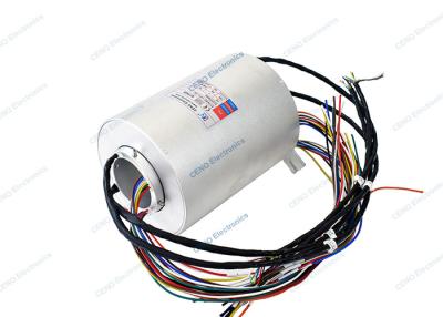 China Power Encoder Integrated Slip Ring 50mm Through Hole Rotary Electrical Joint 15 Circuits for sale