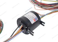 China ID25mm Through Hole Slip Ring 10 Circuits 15A Electric Power Hollow Shaft Collector for sale