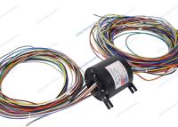 China ID25mm Through Hole Slip Ring 10 Circuits 15A Electric Power Hollow Shaft Collector for sale