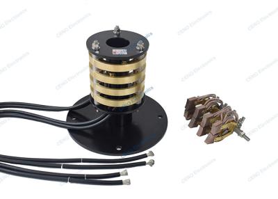 China Carbon Brush Slip Ring 5 RPM 70mm Through Hole High Current 120A Electrical Collector for sale