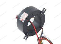 China 60rpm Through Hole Slip Ring ID80mm Rotary Electrical Signal Joint Low Temperature for sale