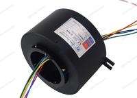 China Industrial Slip Ring 70mm Hollow Shaft Rotary Electrical Power Joint 6 Circuits 10A for sale