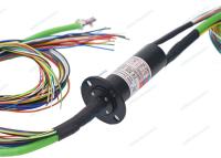 China Miniature 250rpm Ethernet Slip Ring Capsule 8 Circuits 10A 16 Circuits 2A for sale