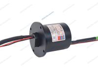 China Solid Gigabit IP40 Ethernet Slip Ring With Flange Electrical Power Swivel for sale